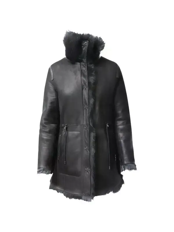 YVES SALOMON Reversible Shearling Parka - Black
