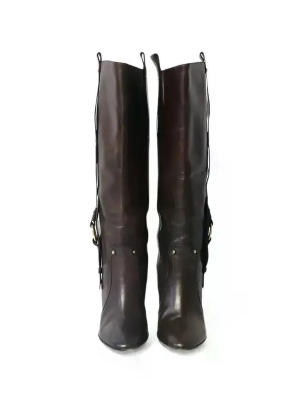 Celine Buckled Leather Boots