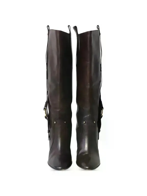 Celine Buckled Leather Boots