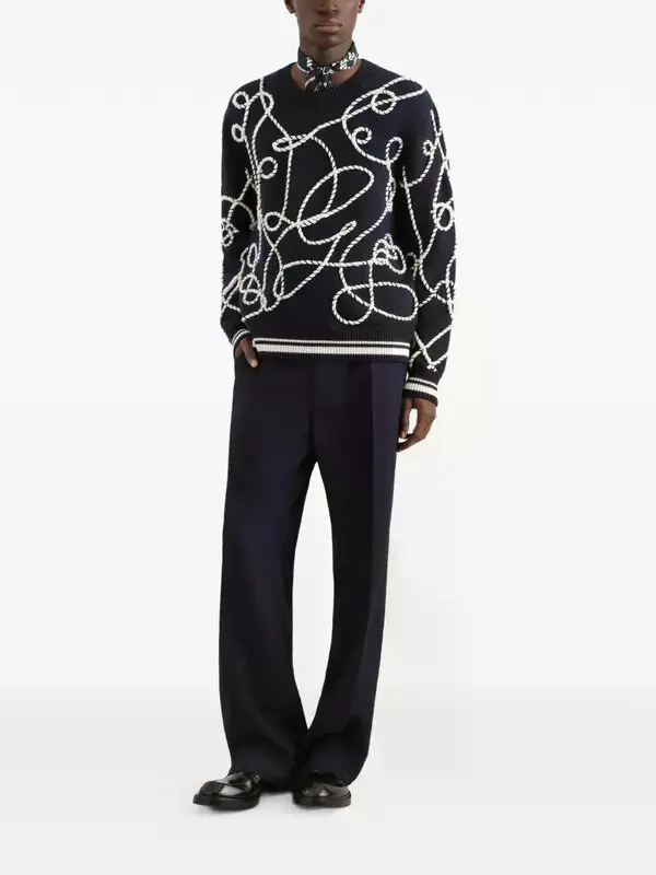Dolce & Gabbana Virgin-wool Pullover With Embroidery