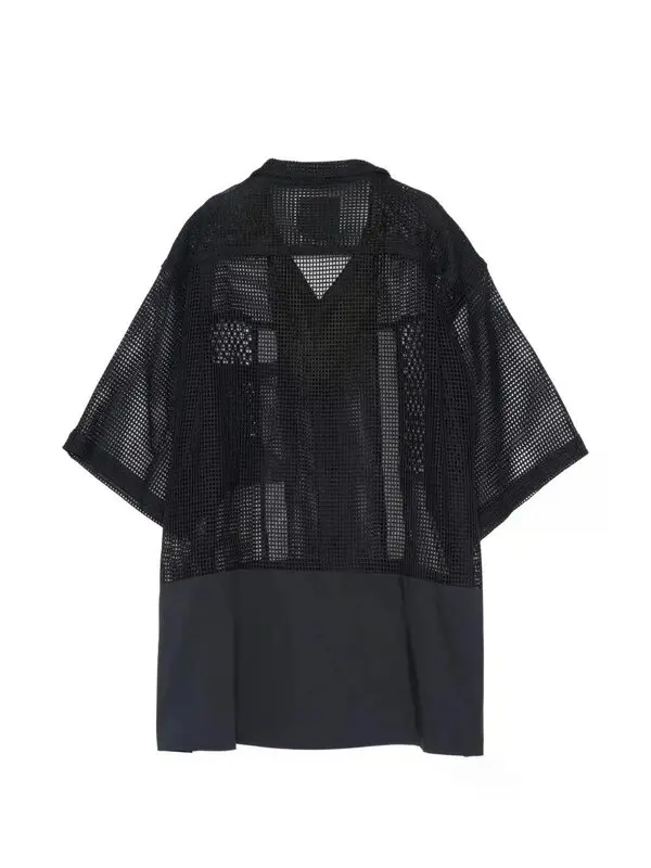 YOSHIOKUBO Patchwork Mesh Shirt