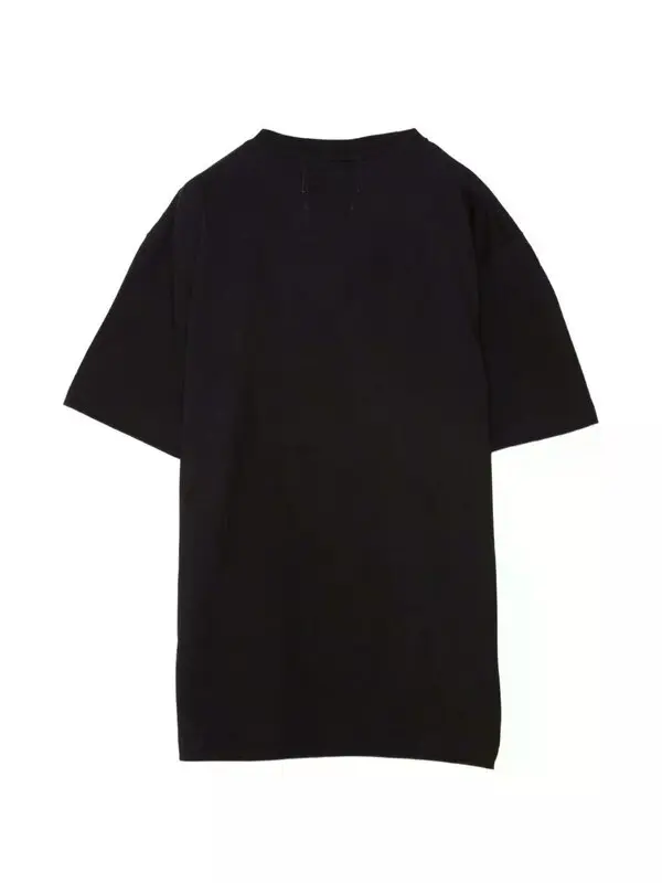 YOSHIOKUBO Twisted-detail Logo-print T-shirt