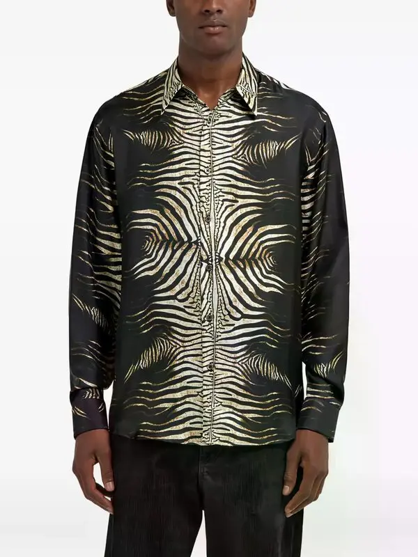 Roberto Cavalli Print Silk Shirt