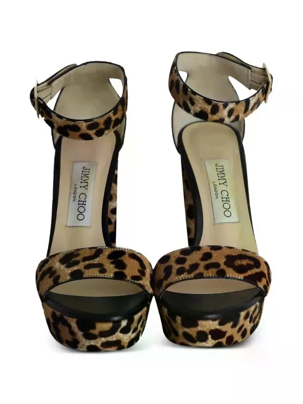JIMMY CHOO Holly Animal-print Platform Sandals