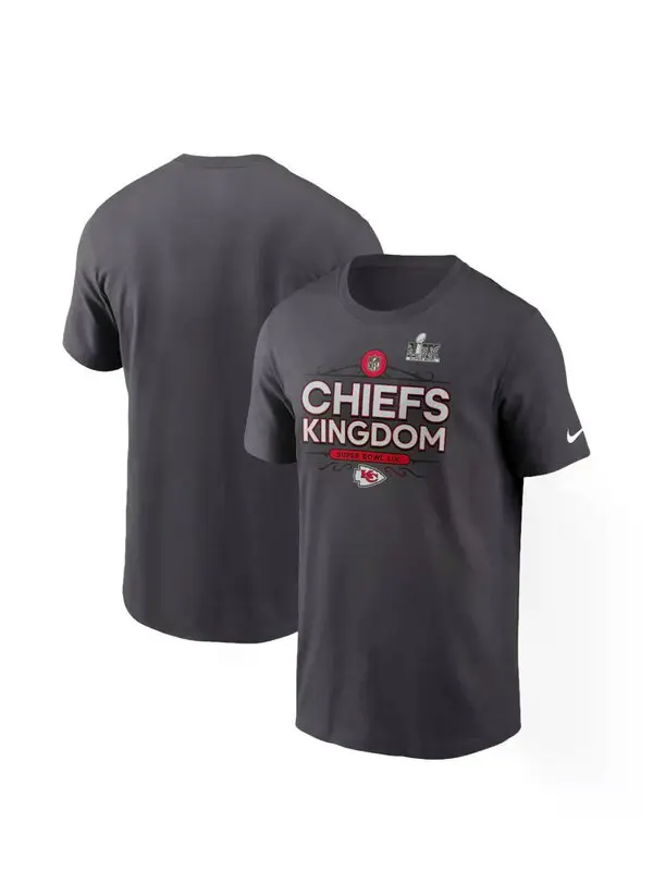 Nike X Nfl Anthracite Kansas City Chiefs Super Bowl Local T-shirt - Grey