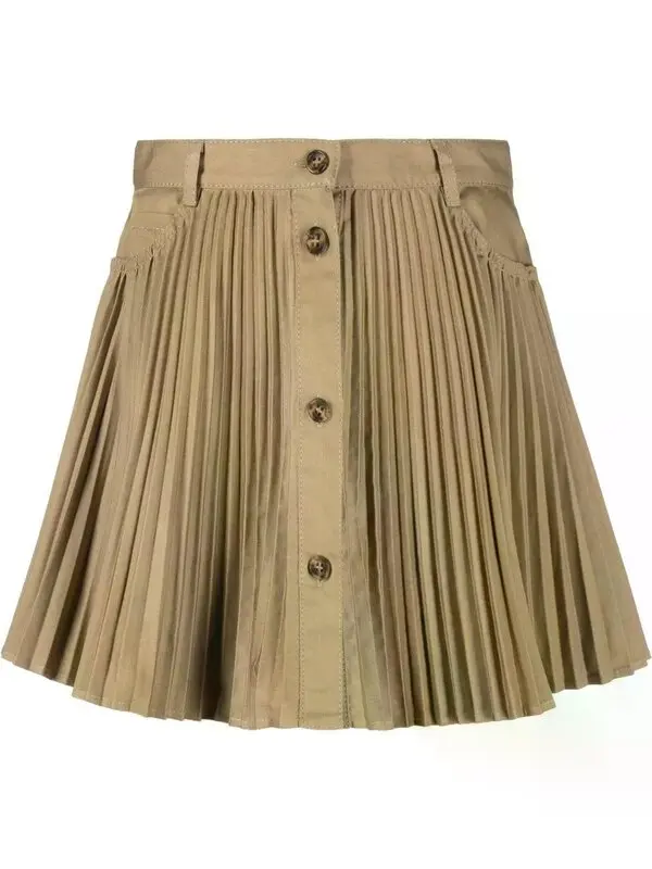 Red Valentino Pleated Mini Skirt - Brown