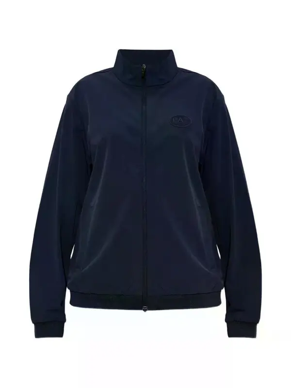 EA7 Logo-patch Zip-up Sweatshirt - Blue
