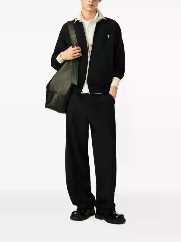 AMI Paris Elasticated-waist Wool Trousers
