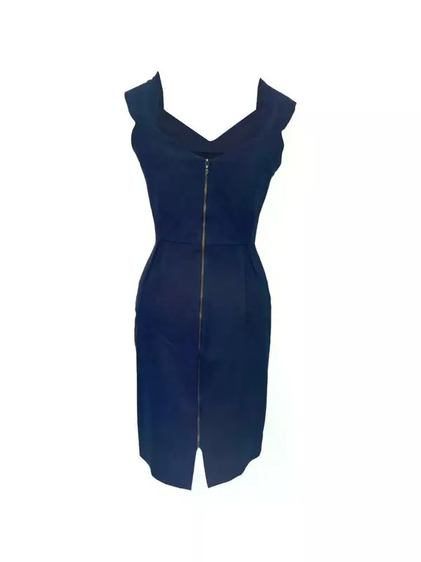 Roland Mouret V-neck Tailored Mini Dress - Blue