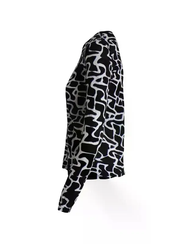 Proenza Schouler Printed Crew-neck Top - Black