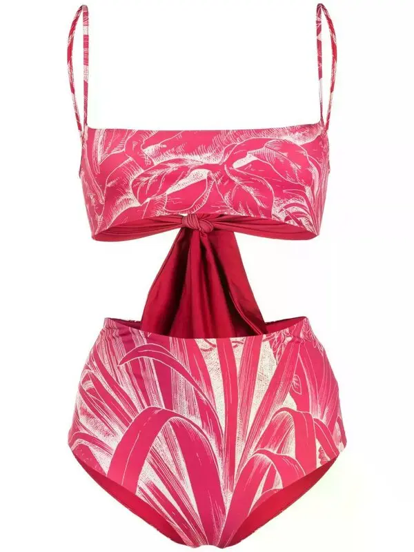 Red Valentino Leaf-print Bikini - Pink