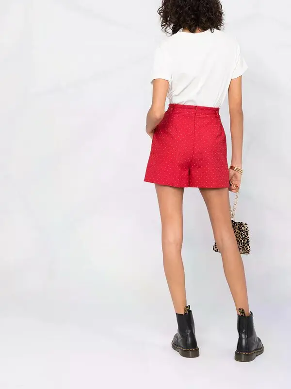Red Valentino Dotted Belted Shorts