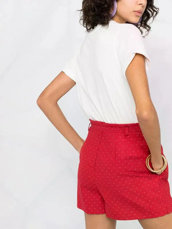 Red Valentino Dotted Belted Shorts