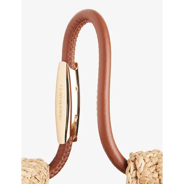 Zimmermann Ruffle Small Raffia Tote Bag