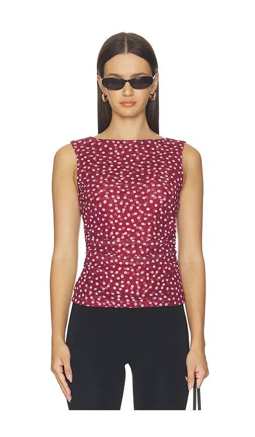 Madewell Esme Mesh Tank Top In . Also - Red