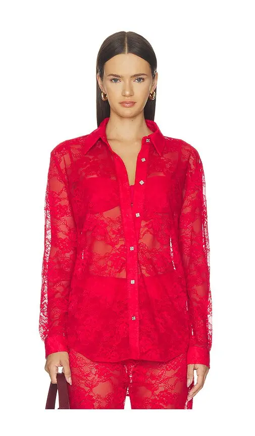 MUMA WORLD Aka Sukara Laced Classic Shirt In . Also - Red