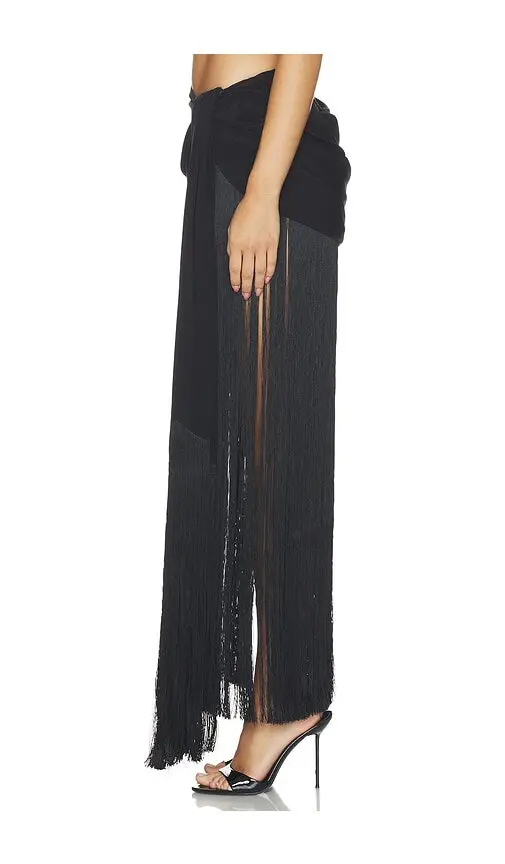 Cult Gaia Saman Skirt With Exaggerated Fringe Trim