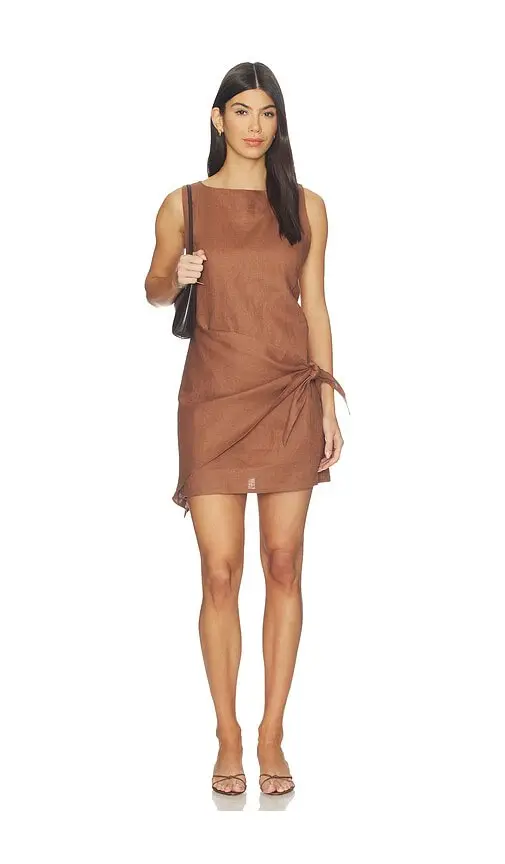 Faithfull The Brand Souline Mini Dress In . Also - Chocolate