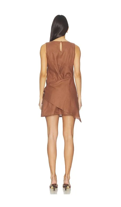 Faithfull The Brand Souline Mini Dress - Chocolate