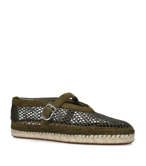 Alaïa Suede Mesh Espadrilles