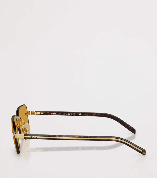 Prada Rimless Rectangle Sunglasses
