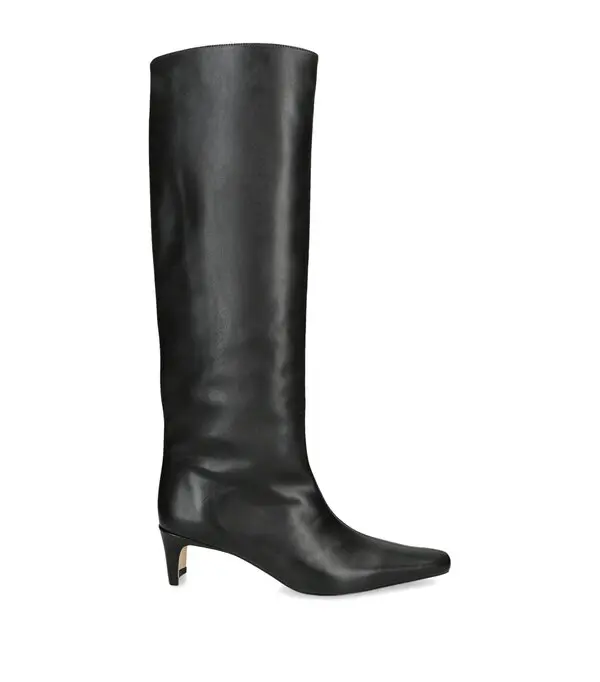 Staud Leather Wally Knee-high Boots 55 - Black