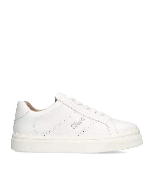Chloé Leather Lauren Sneakers - White