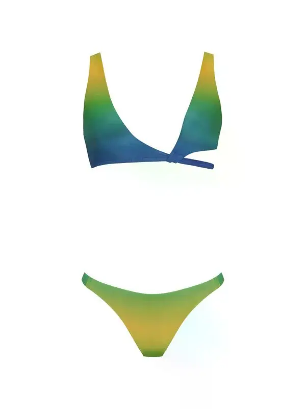 AMIR SLAMA X Tati Barbieri Ombré Panelled Bikini - Yellow