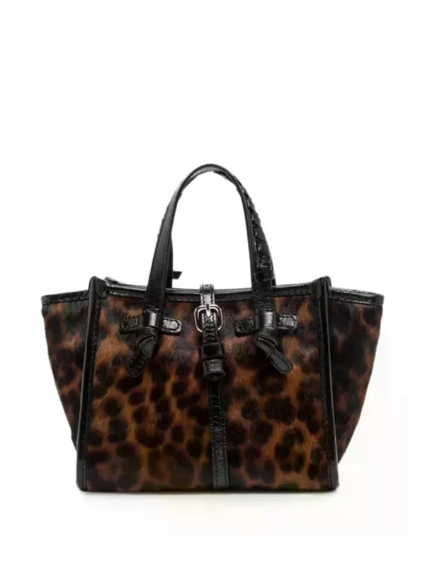 GIANNI CHIARINI Mini Miss Marcella Leopard-print Tote Bag