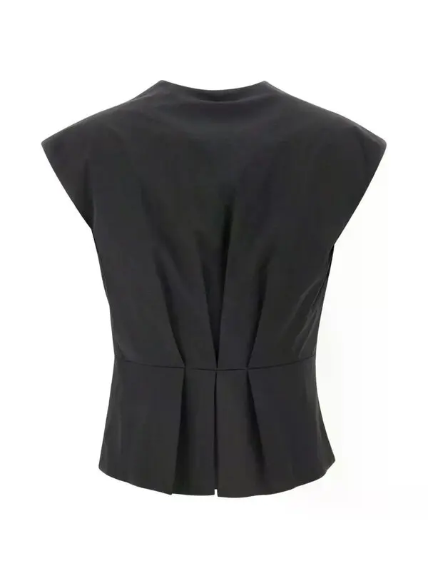 Marella Wrap-front Pleated Top