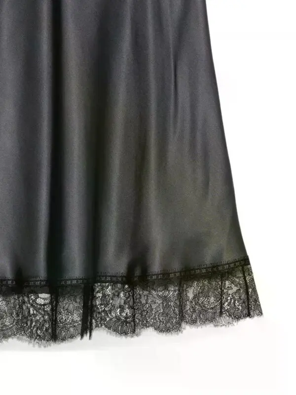 Carine Gilson Lace-trim Skirt - Blue