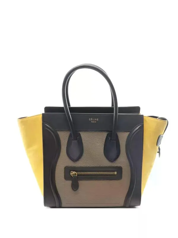 Celine 2000s Micro Luggage Tote Bag - Black