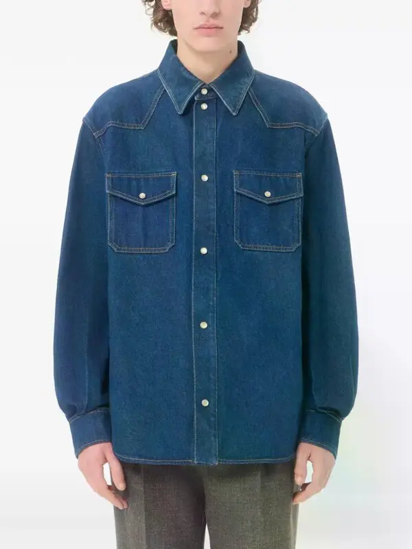 Valentino Garavani Denim Shirt With Vgold