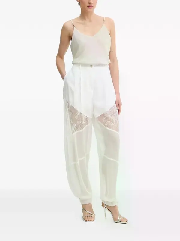 Guess Logo-plaque Spaghetti-strap Tank Top - Neutrals