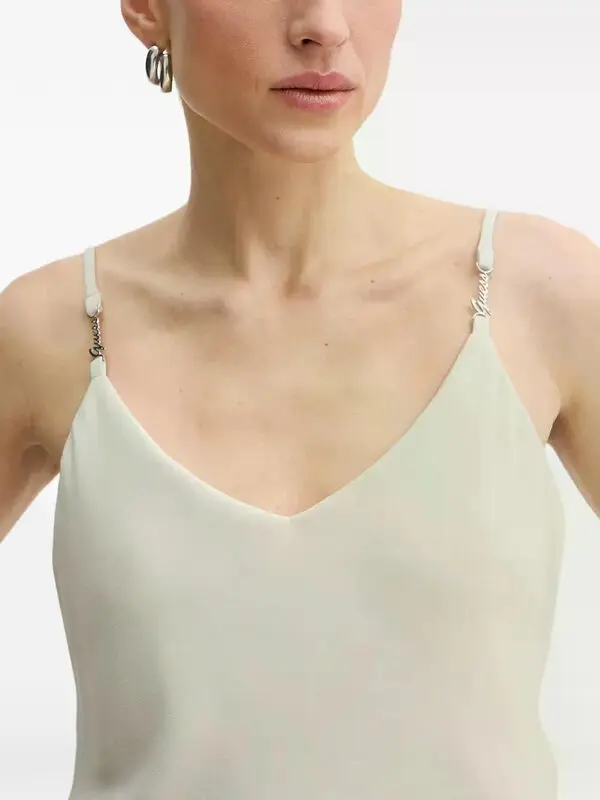Guess Logo-plaque Spaghetti-strap Tank Top