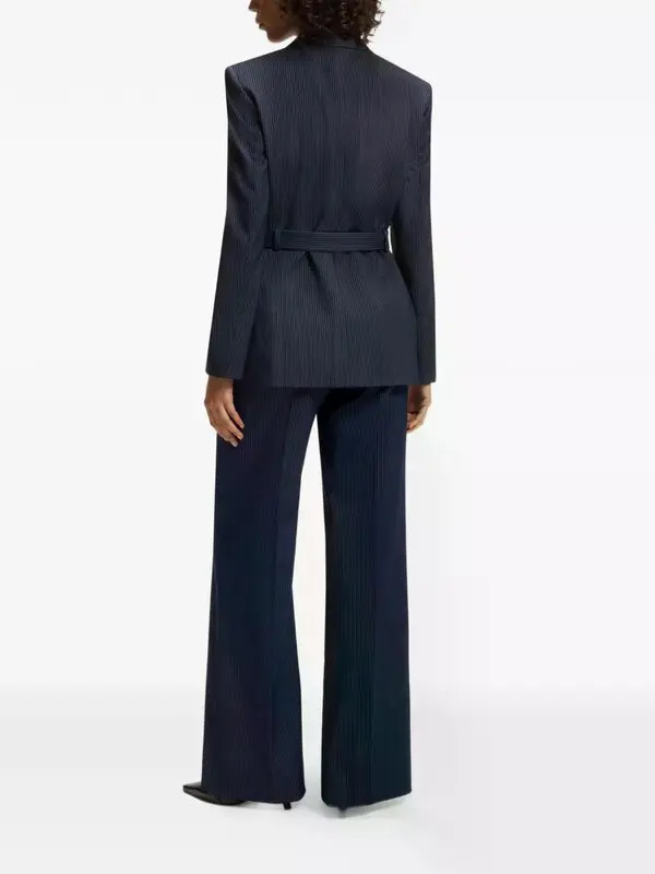 Hugo Pinstripe-print Belted Blazer