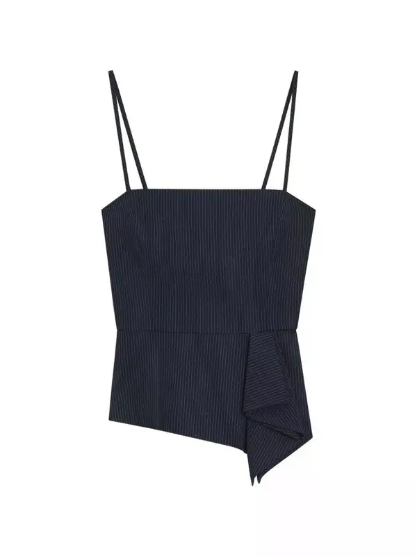 Hugo Pinstripe-pattern Peplum Top - Blue