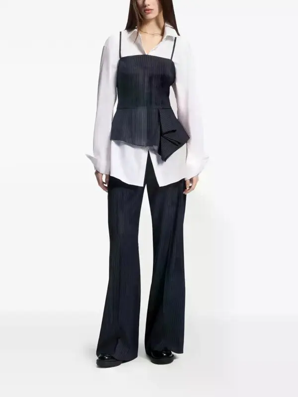 Hugo Pinstripe-pattern Peplum Top