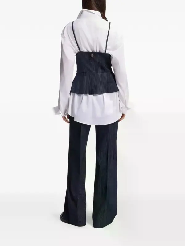 Hugo Pinstripe-pattern Peplum Top