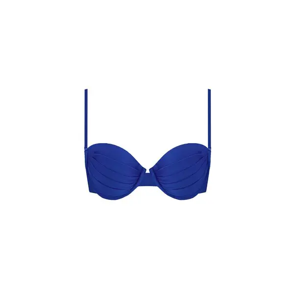 MONARCH Eva Pleated Balconette Bikini Top Ultramarine - Blue