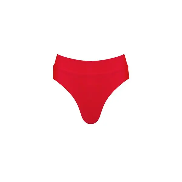 MONARCH Stella High Waisted Bikini Bottom - Red