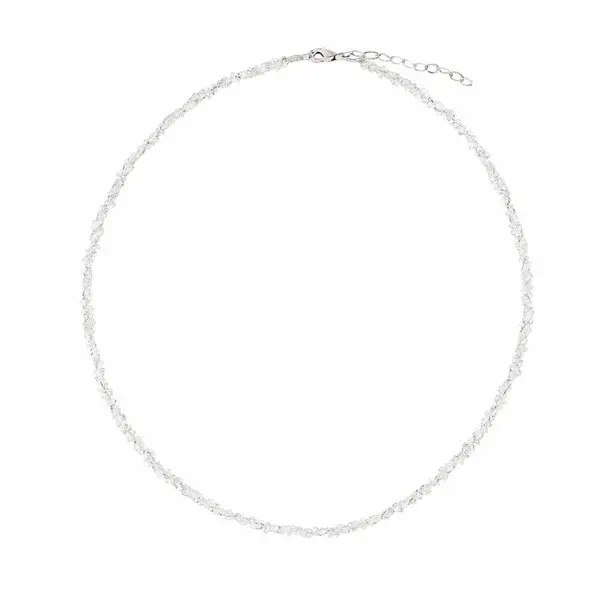 MONARCH Neutrals / Herkimer Diamond Necklace - Silver
