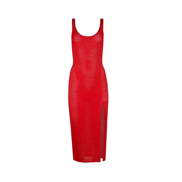 MONARCH Kendall Sleeveless Midi Dress - Red