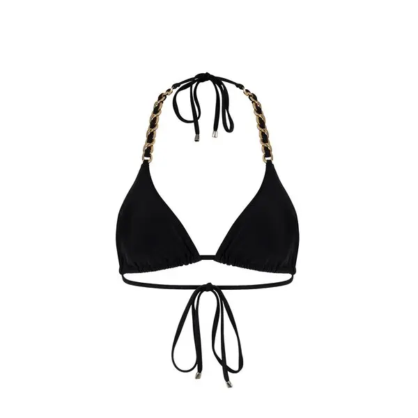 MONARCH Lauren Chain Triangle Bikini Top - Black