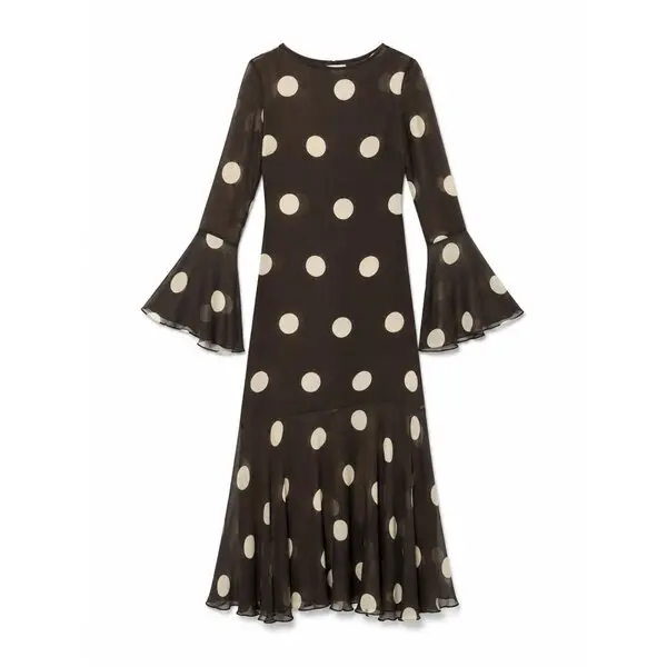 Carmen Says Jester Polka Dot Dress - Black