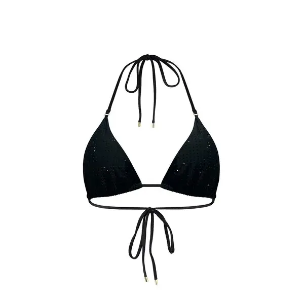 MONARCH Tyra Crystal Triangle Top - Black