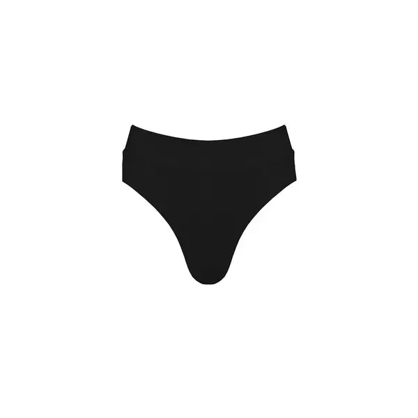 MONARCH Stella High Waisted Bikini Bottom - Black