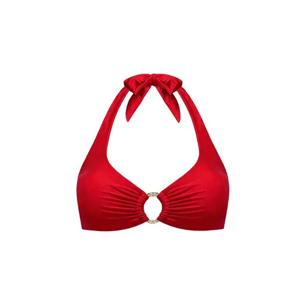 MONARCH Nicole Halter Bikini Top - Red