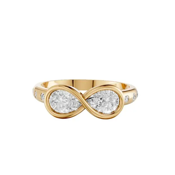 AYA FINE JEWELRY Infinity Pear Lab Diamond Ring In 14k Gold - Yellow