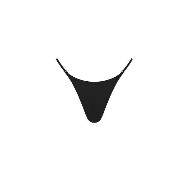 MONARCH Eva Bikini Bottom With Adjustable Strap - Black